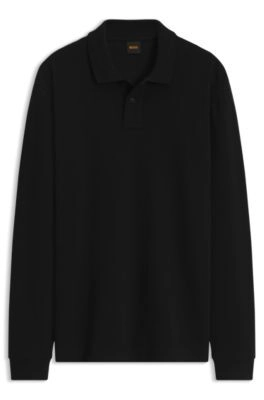 BOSS Cotton-blend Polo Shirt With Waffle-knit Texture