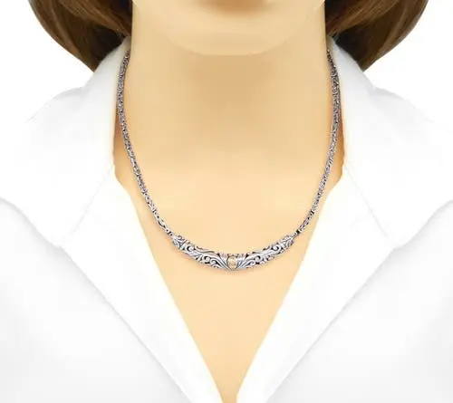 DEVATA Bali Filgree With Borobudur Chain Necklace