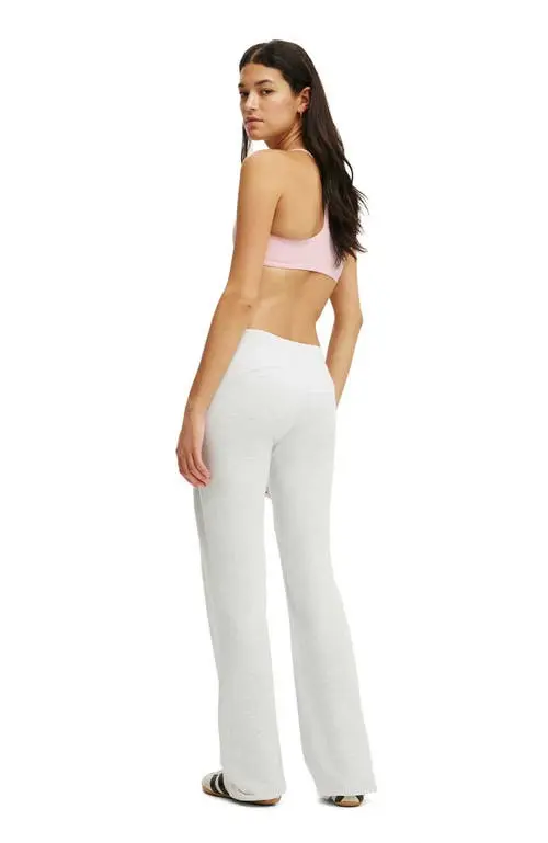 Cotton:on Active Sculpt Fleece Bootleg Sweatpant - Cloudy Grey Marle