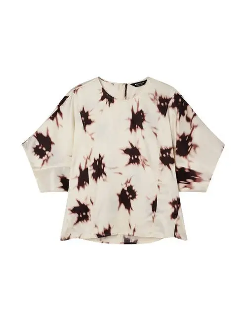 Whistles Shadow Floral Viscose Blouse
