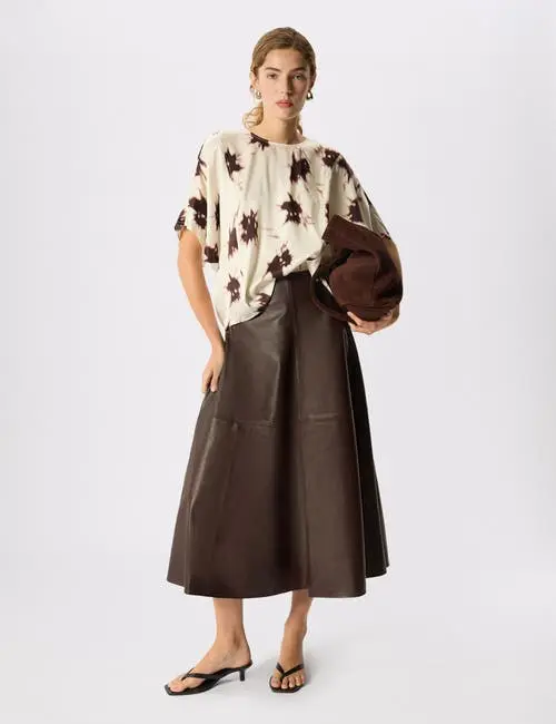 Whistles Shadow Floral Viscose Blouse