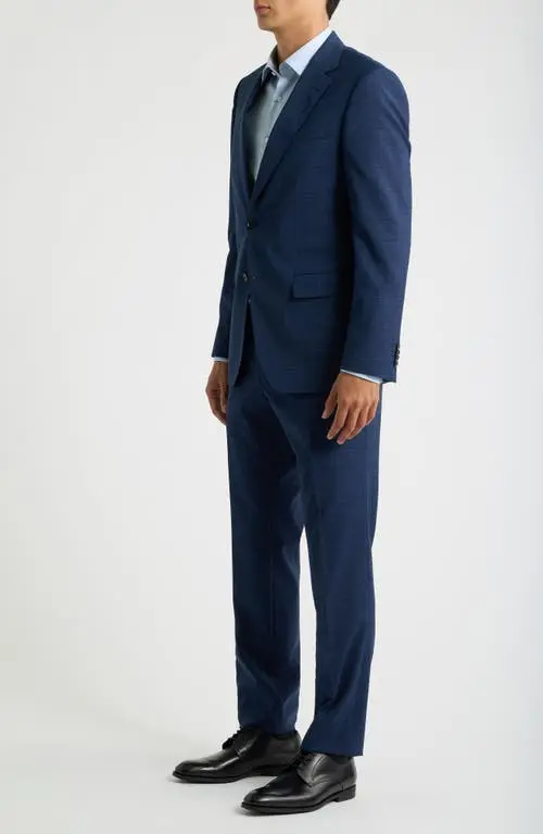 BOSS Huge Glen Plaid Wool Blend Suit