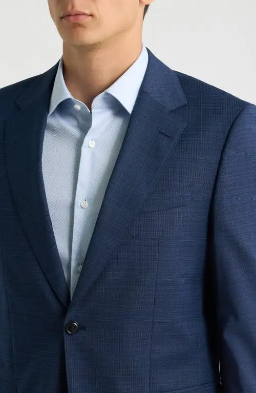 BOSS Huge Glen Plaid Wool Blend Suit