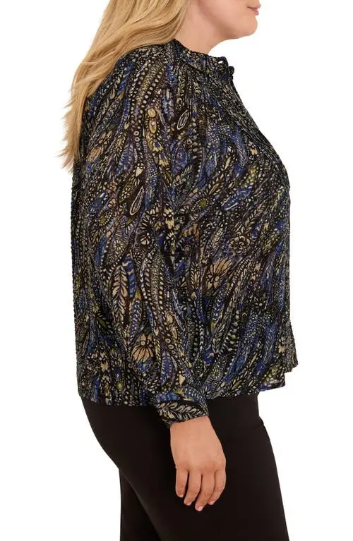 NIC+ZOE Portobello Paisley Chiffon Shirt