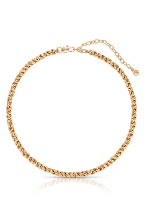 Ettika 18k Plated Spiral Chain Necklace