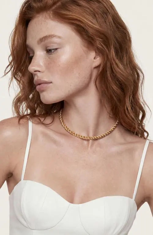 Ettika 18k Plated Spiral Chain Necklace