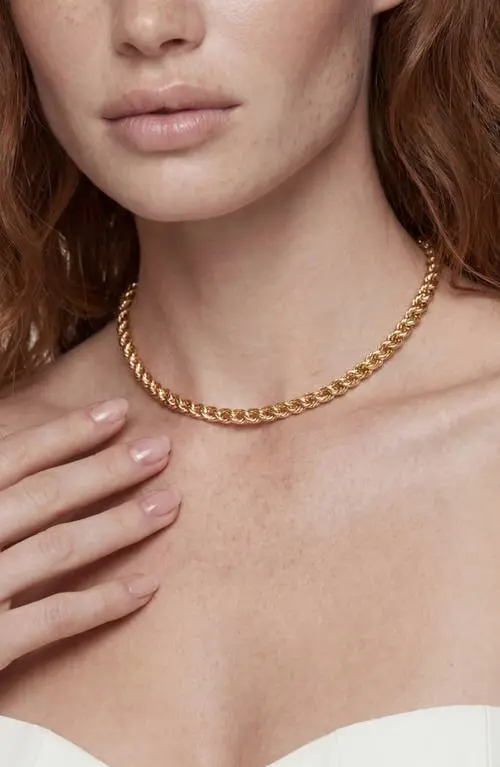 Ettika 18k Plated Spiral Chain Necklace