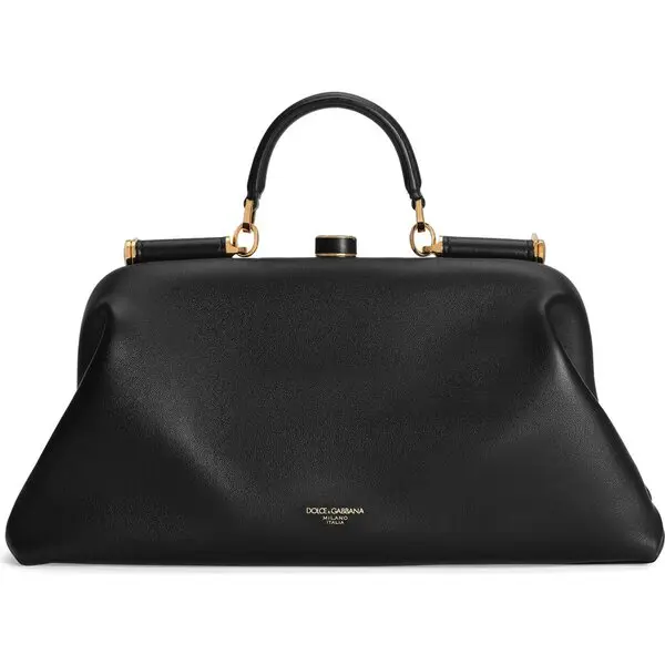 Dolce & Gabbana Nappa Plonge Leather Frame Bag