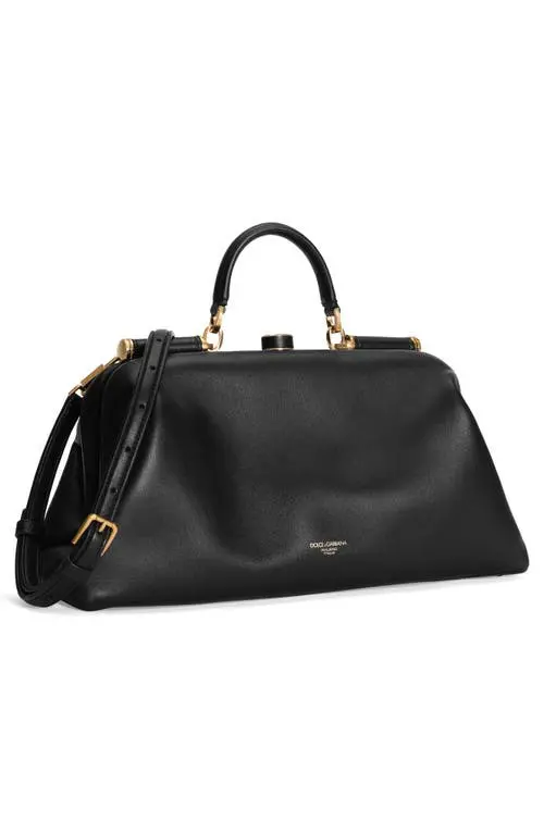 Dolce & Gabbana Nappa Plonge Leather Frame Bag