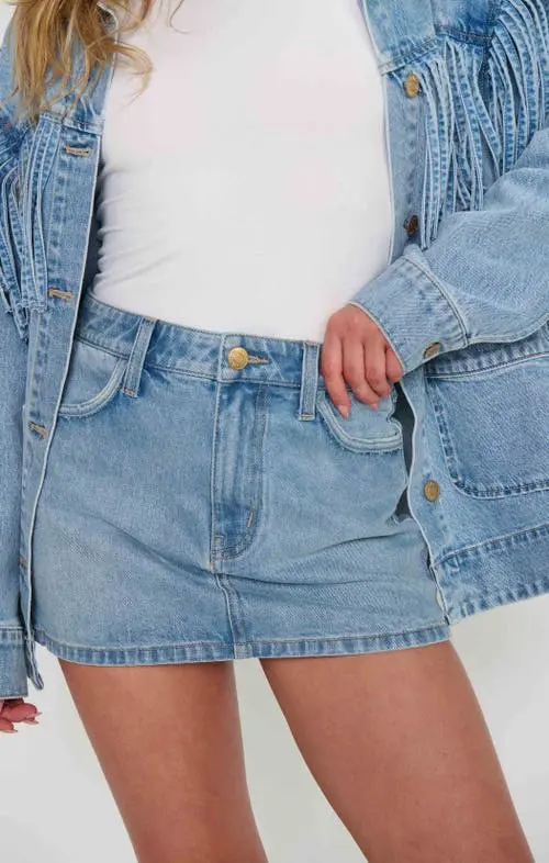 Show Me Your Mumu Ojai Mini Skort - Jet Stream Blue