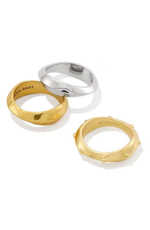 Kendra Scott Oakland Set Of 3 Mixed Metal Ring