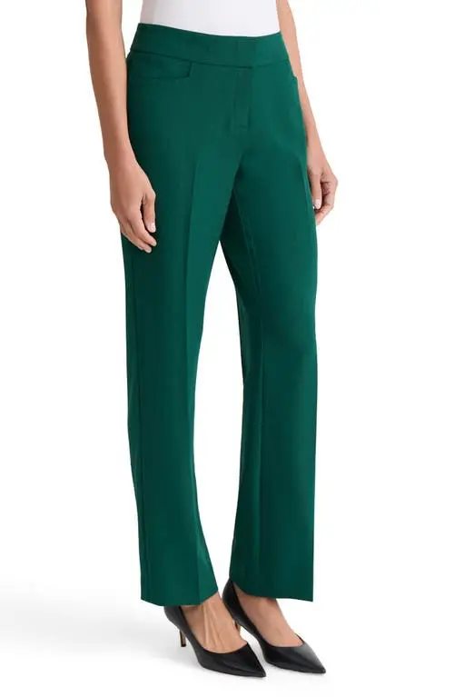 KASPER Flat Front Straight Leg Trousers