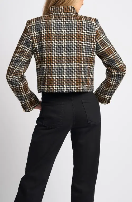 Ted Baker London Jackson Plaid Cropped Jacket