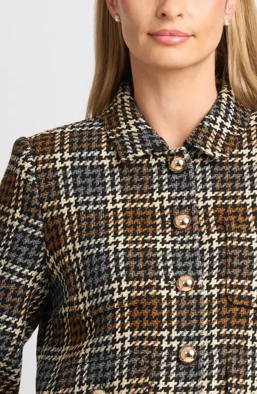 Ted Baker London Jackson Plaid Cropped Jacket