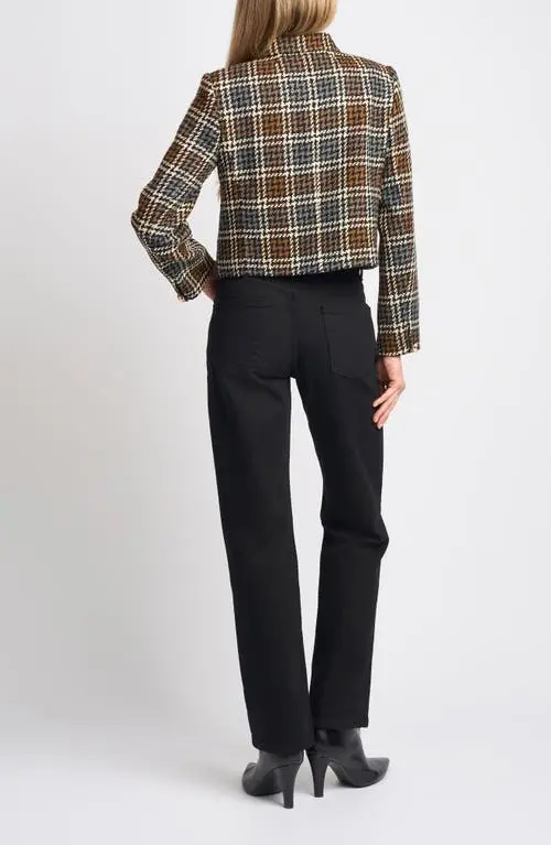 Ted Baker London Jackson Plaid Cropped Jacket