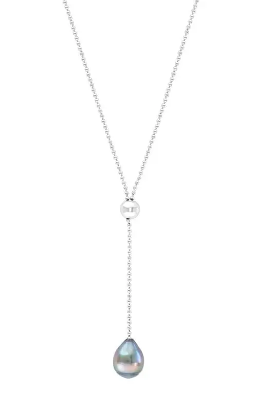 EFFY Sil ,black/tahitian Pearl Necklace - Sterling Silver