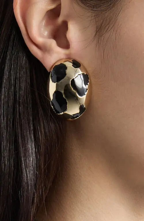 Carolina Herrera Leopard Spot Earrings