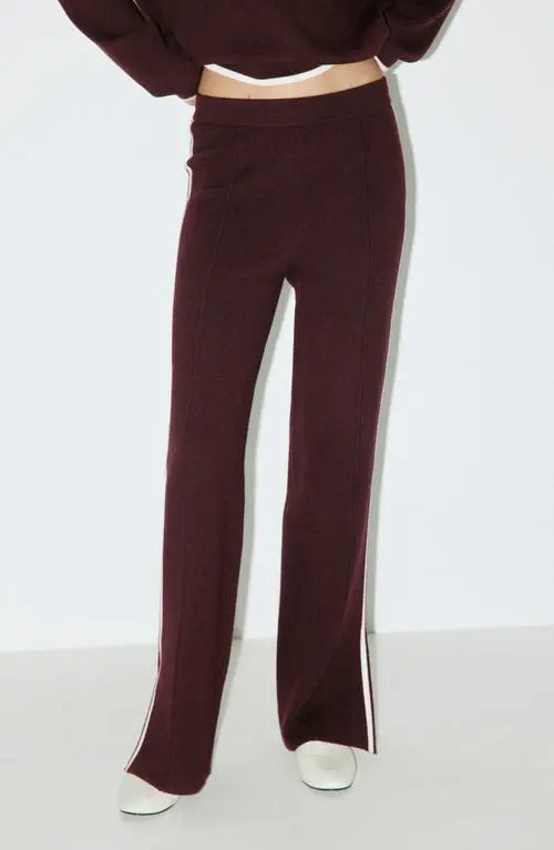 Mango Side Stripe Knit Pants