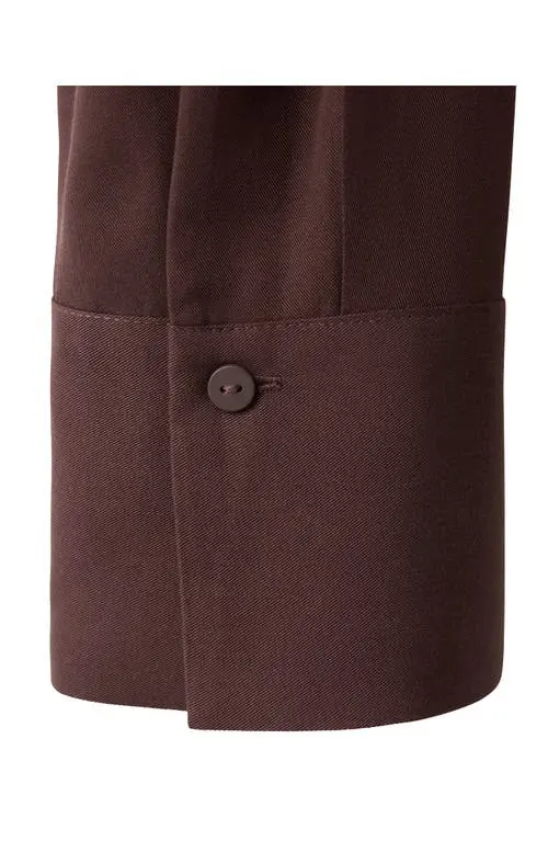 Mango Lyocell Button-up Shirt - Brown
