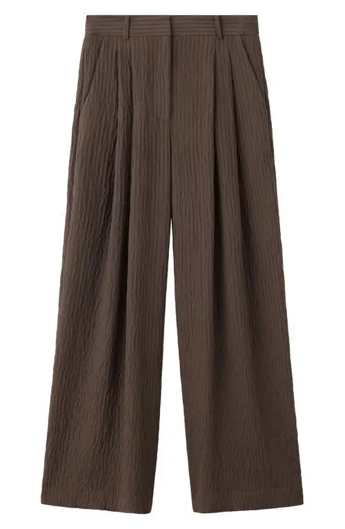 Mango Fluid Wide Leg Pants - Brown