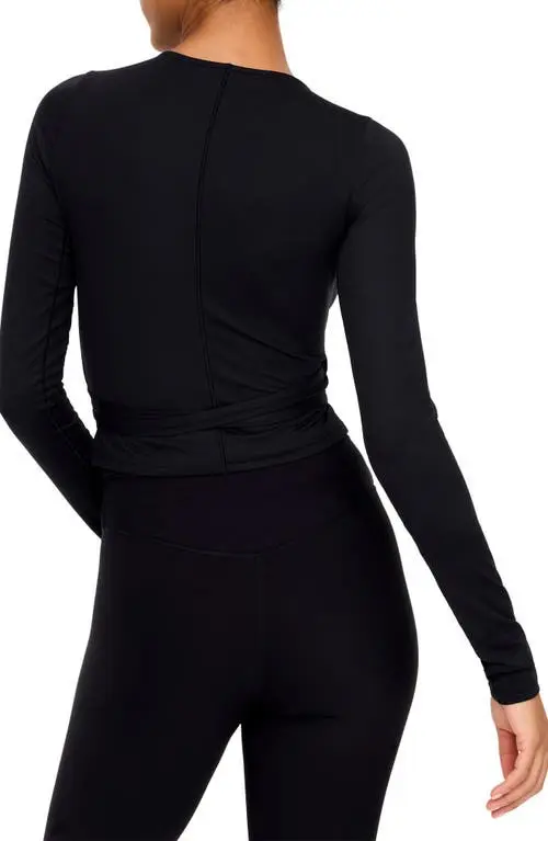Spanx Ballet Wrap Top - Very Black