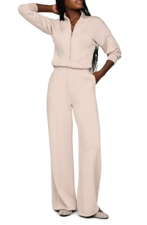 Spanx Airessentials® Long Sleeve Shawl Collar Jumpsuit - Mushroom