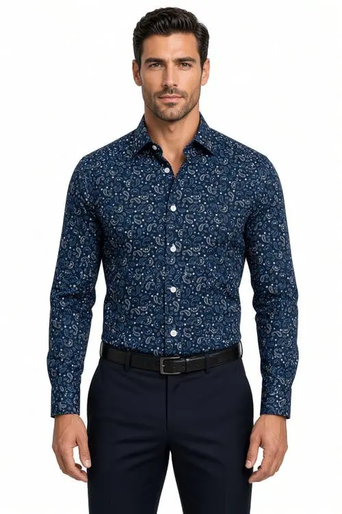 MASUTTO Richmond Print Button-up Long Sleeve Shirt