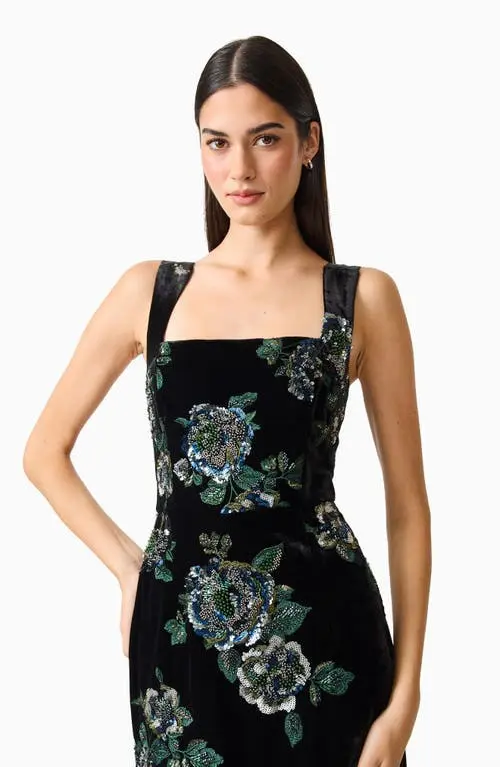 ELLIATT Clio Rhinestone Sleeveless Gown