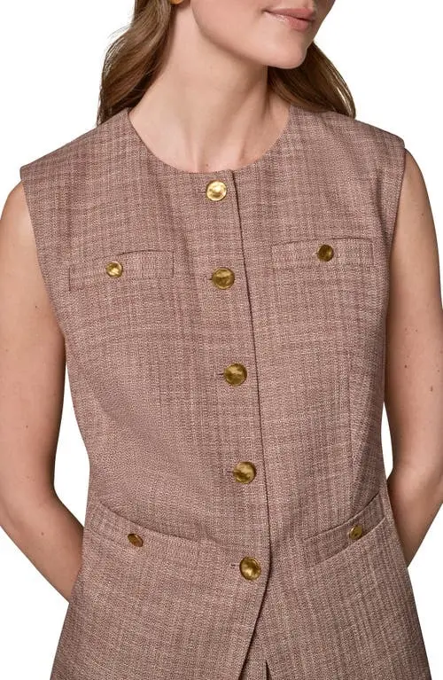 Donna Karan New York Plaid Vest