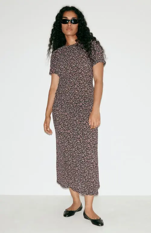 Mango Floral Print A-line Dress