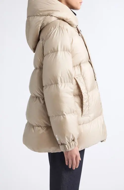 Max Mara Seia Hooded Down Parka - Natural