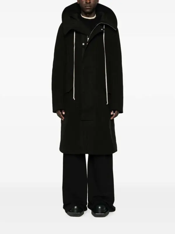 Rick Owens Tower Oversized Parka In Brushed Twill