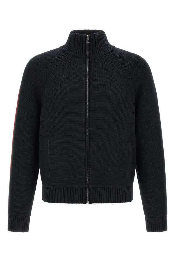 Gucci Web Ribbon Knitted Jacket - Blue