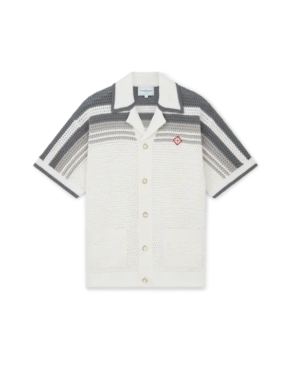 Casablanca And Grey Crochet Shirt - White