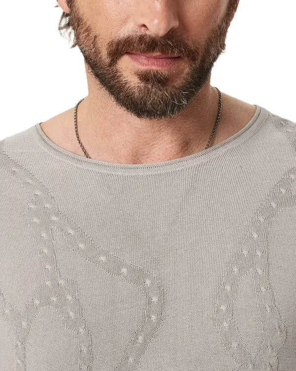 John Varvatos Broken Twig Cotton Crewneck Sweater