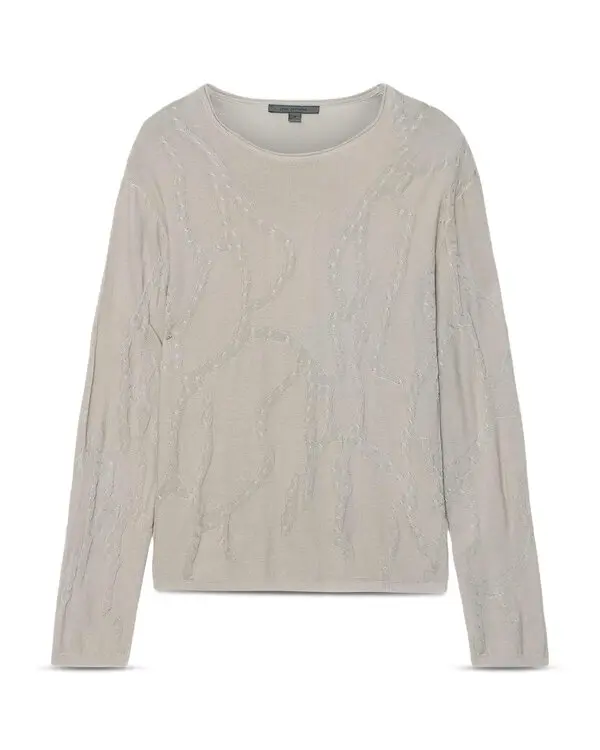 John Varvatos Broken Twig Cotton Crewneck Sweater
