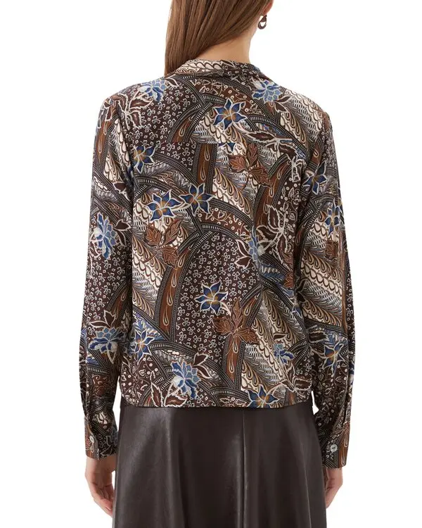 Karen Kane Bow Neck Long Sleeve Blouse