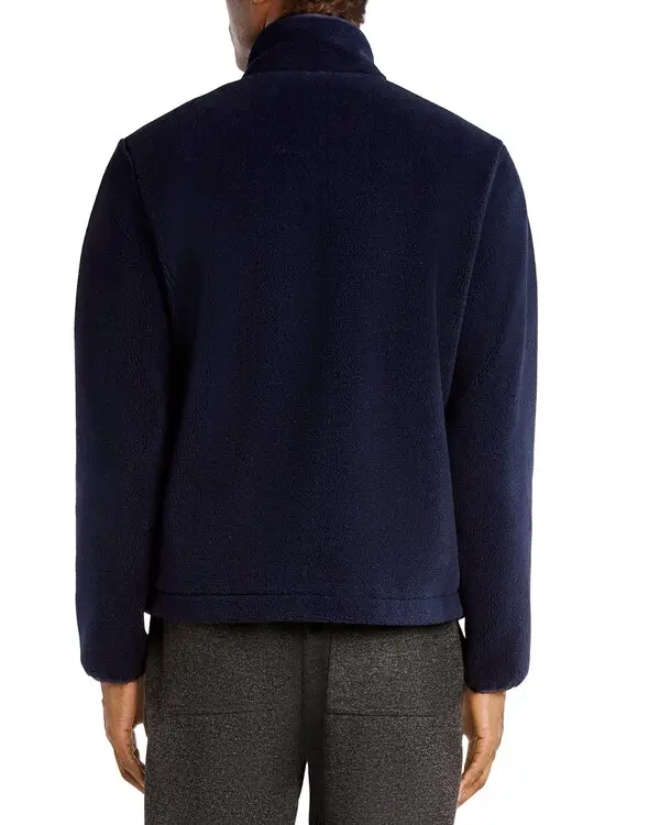Moncler Stand Collar Zip Cardigan Sweater - Navy