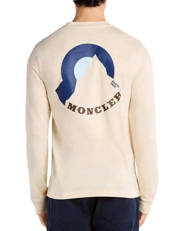 Moncler Cotton Mountain Graphic Logo Shirt - Ivory