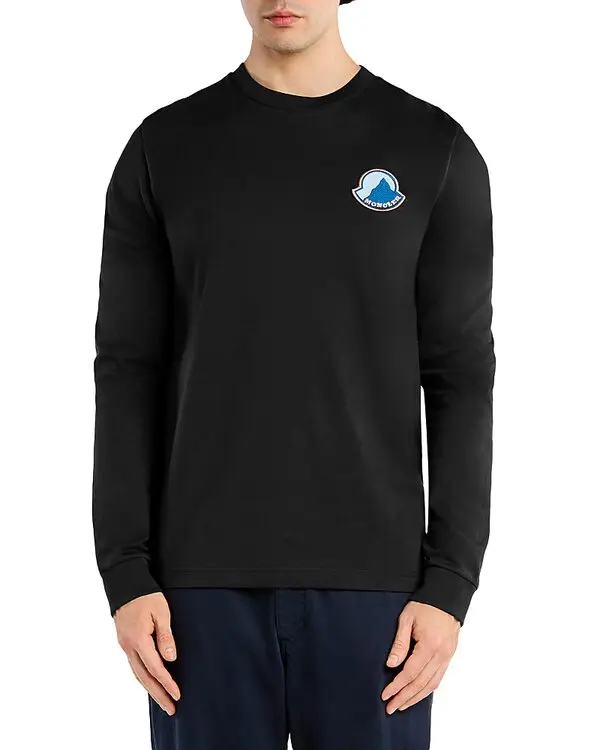 Moncler Cotton Mountain Graphic Logo Shirt - Navy