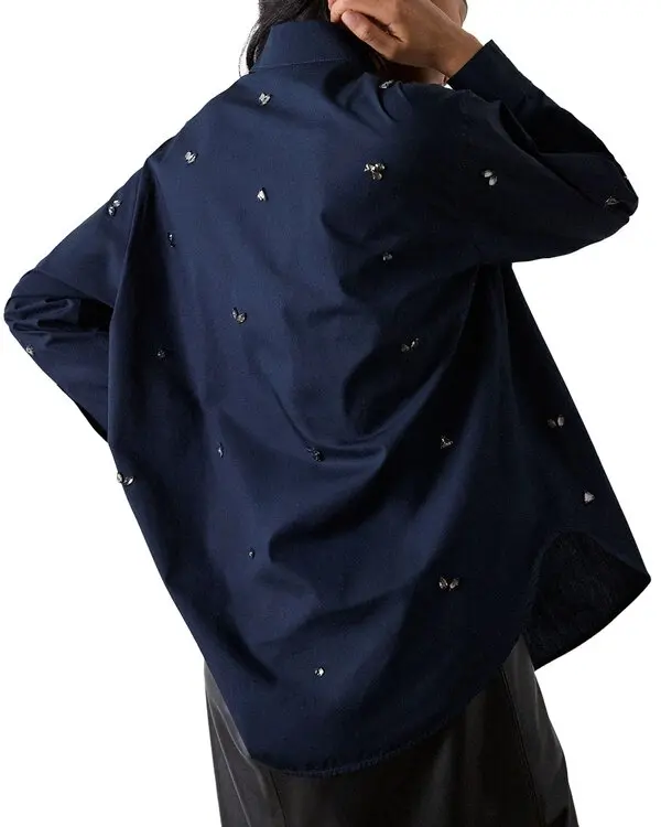 Whistles Embellished Poplin Shirt