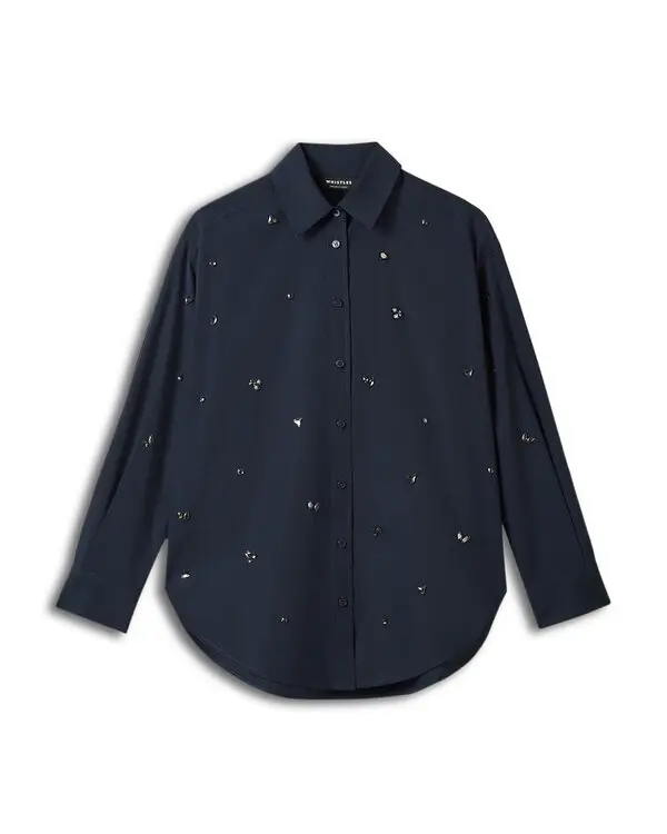 Whistles Embellished Poplin Shirt