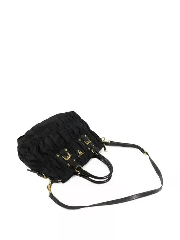 Prada Tessuto Gaufre Tote Bag - Black