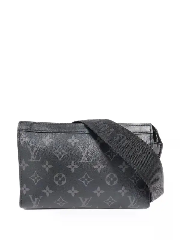 LOUIS VUITTON Monogram Eclipse Gaston Messenger Bag - Black