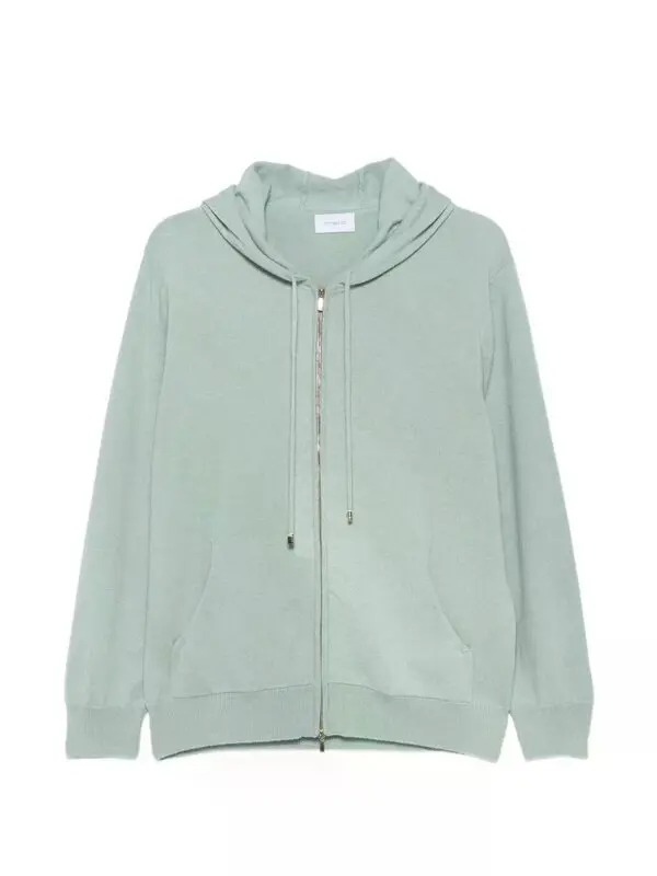 Malo Zip-up Knitted Hoodie