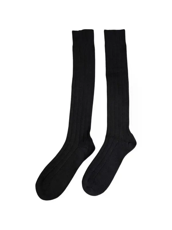 Dolce & Gabbana Ribbed Cotton And Wool Socks