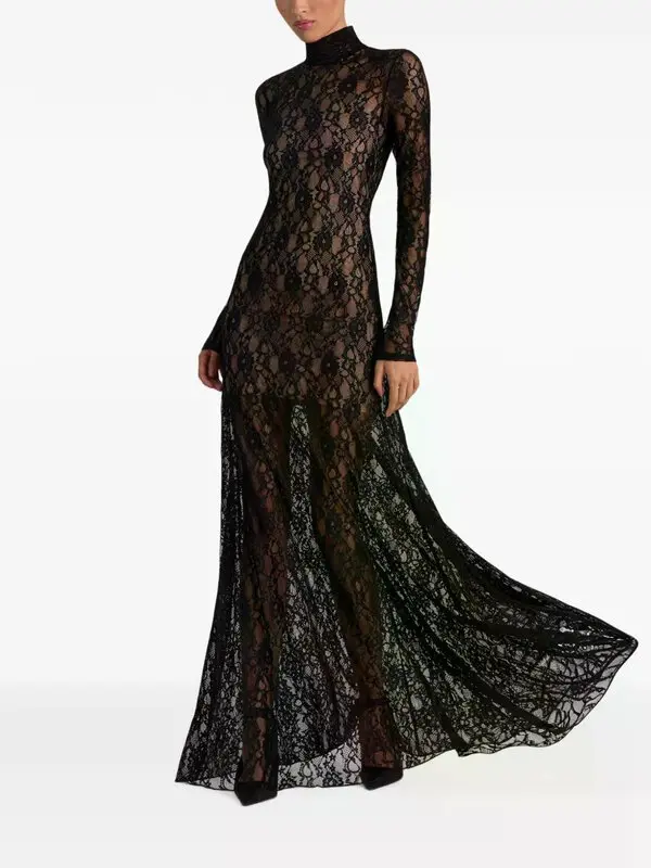 Alice + Olivia Delora Lace-panel Maxi Dress