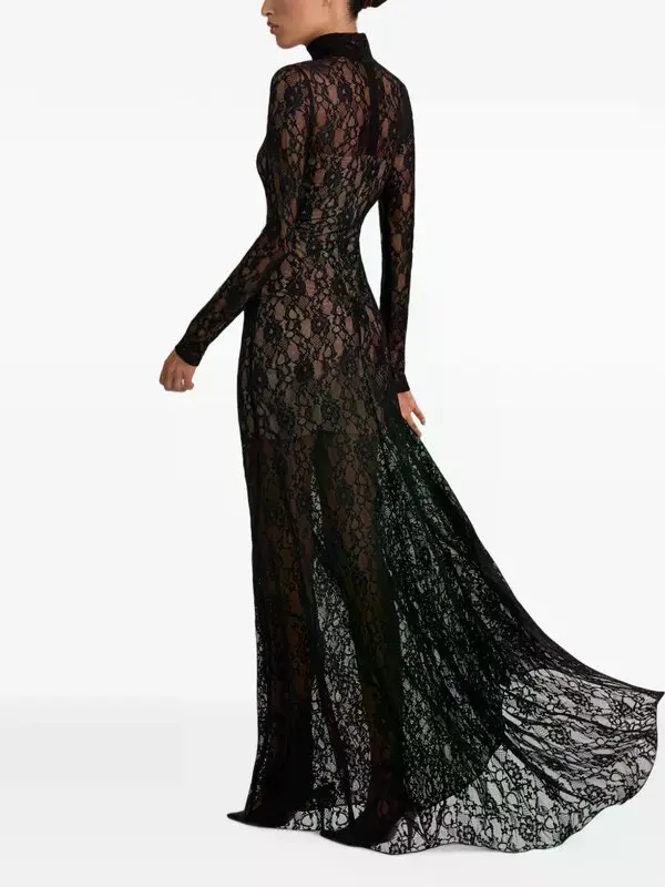 Alice + Olivia Delora Lace-panel Maxi Dress