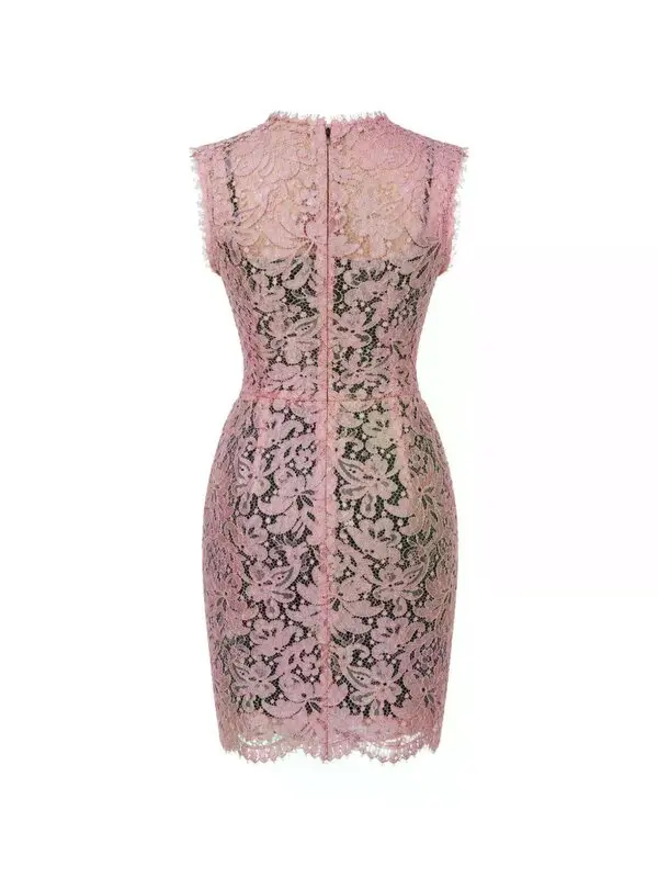 Dolce & Gabbana Floral-lace Draped Mini Dress