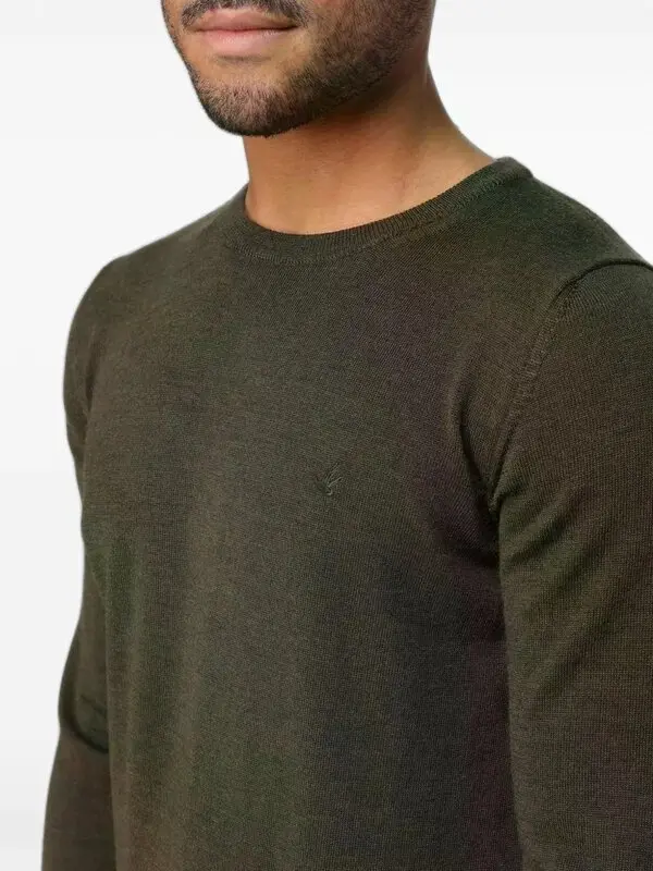 BROOKSFIELD Logo-embroidered Crew-neck Sweater